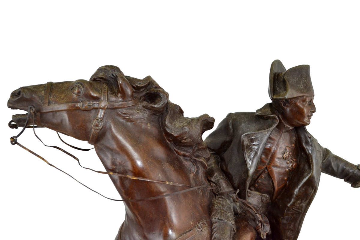 Imposante Sculpture De Napoléon à Cheval Signé Nannini. XIXème ...