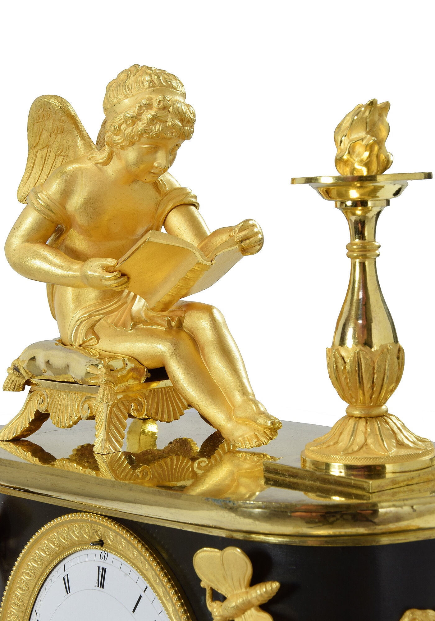Pendule « Angelot a la lecture » d’époque Empire CHOPIN – Pendule ...