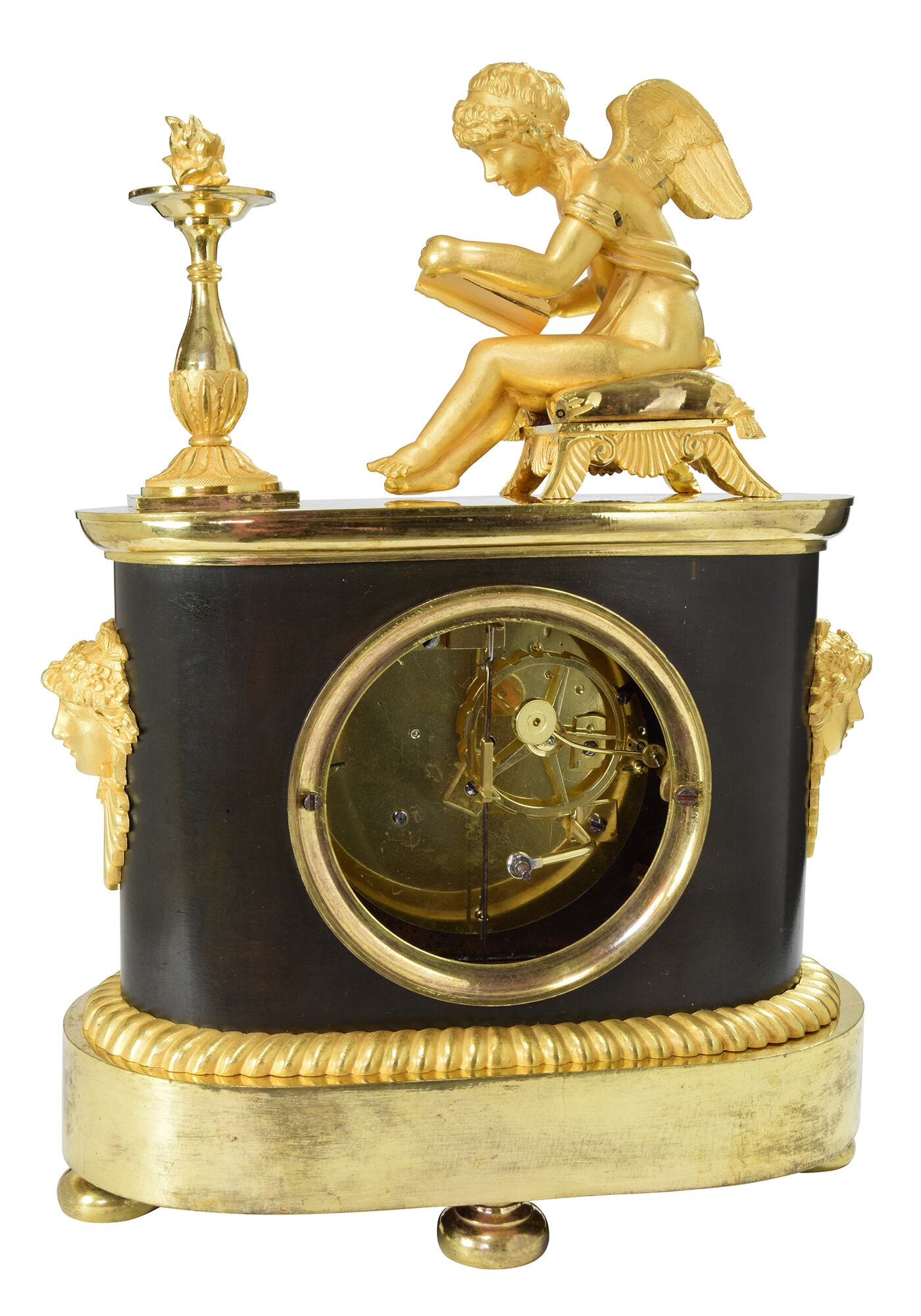 Pendule « Angelot a la lecture » d’époque Empire CHOPIN – Pendule ...