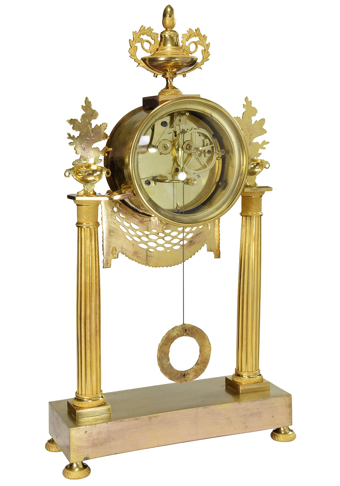 Pendule portique Empire bronze doré au mercure – Pendule ancienne et ...