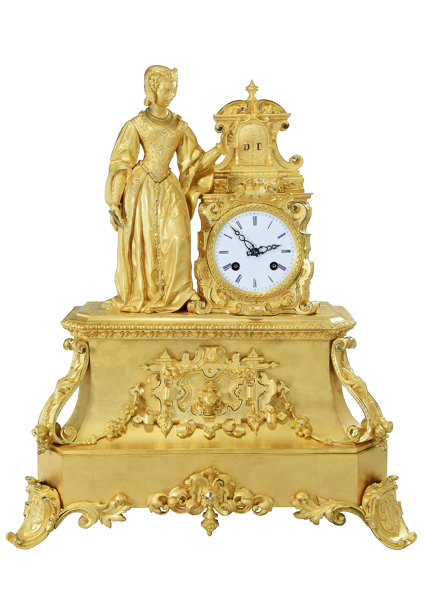 Pendule « Elégante de la Renaissance » bronze doré au mercure – Pendule ...