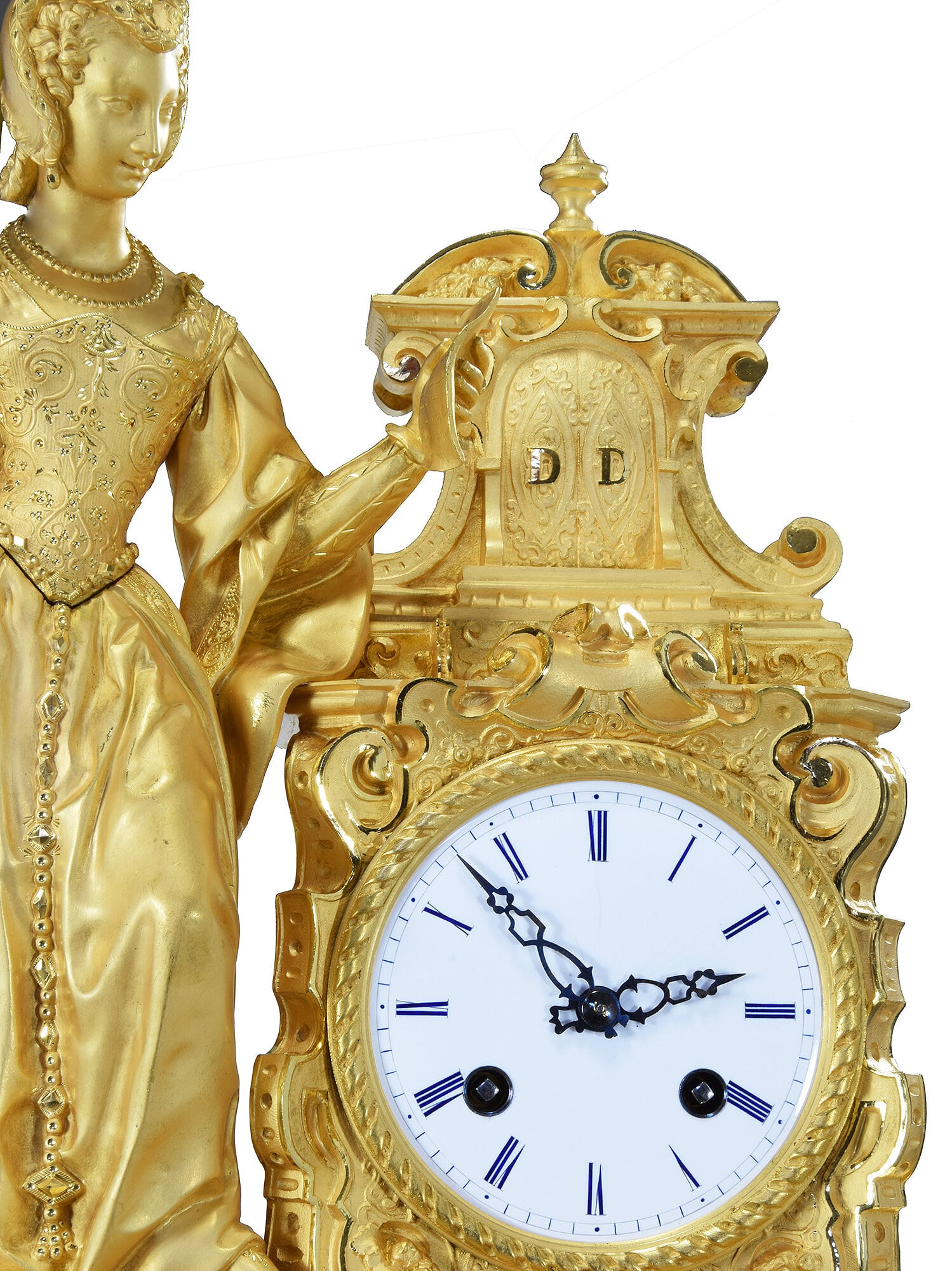 Pendule « Elégante de la Renaissance » bronze doré au mercure – Pendule ...