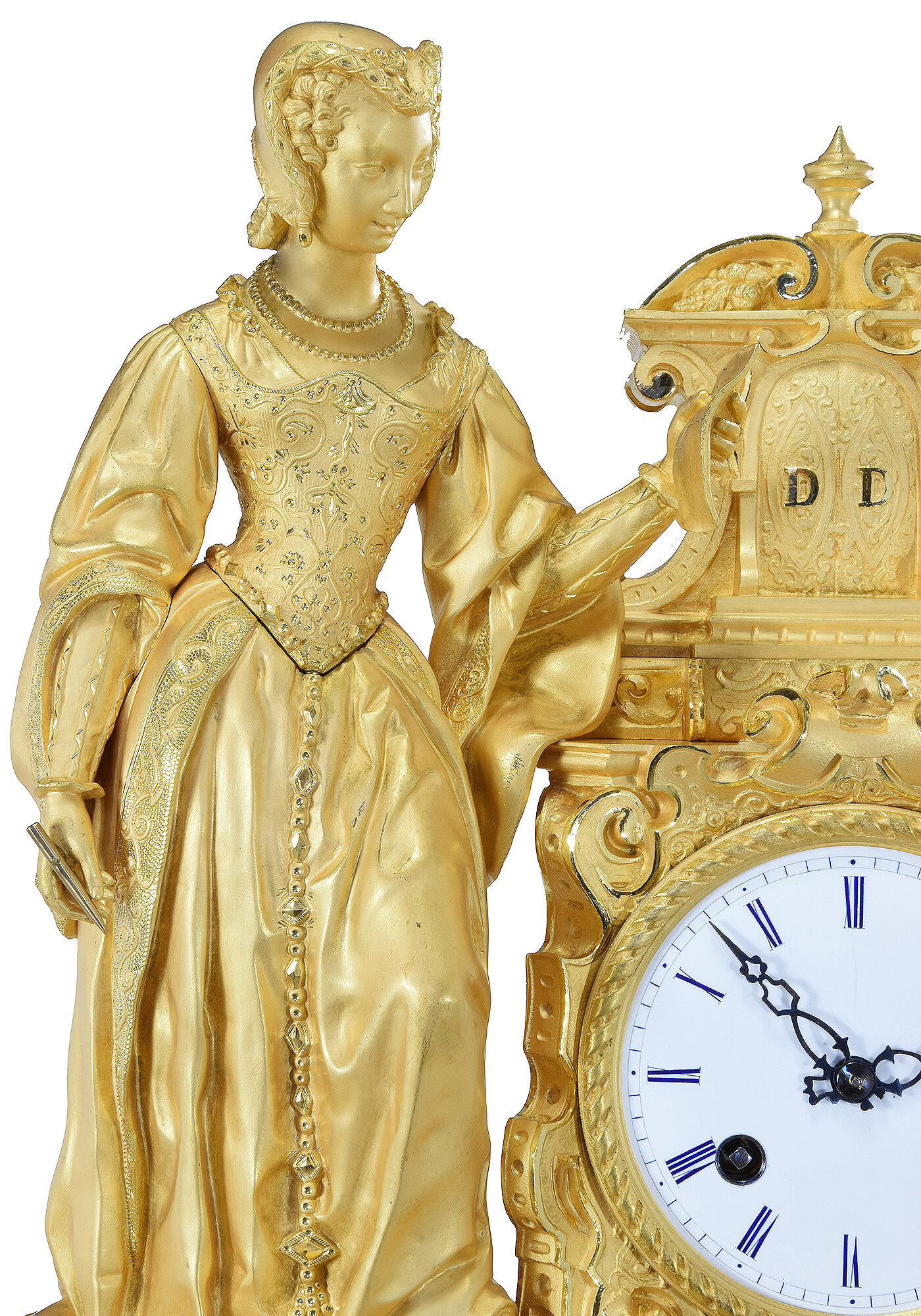 Pendule "Elégante de la Renaissance" bronze doré au mercure – Pendule ...