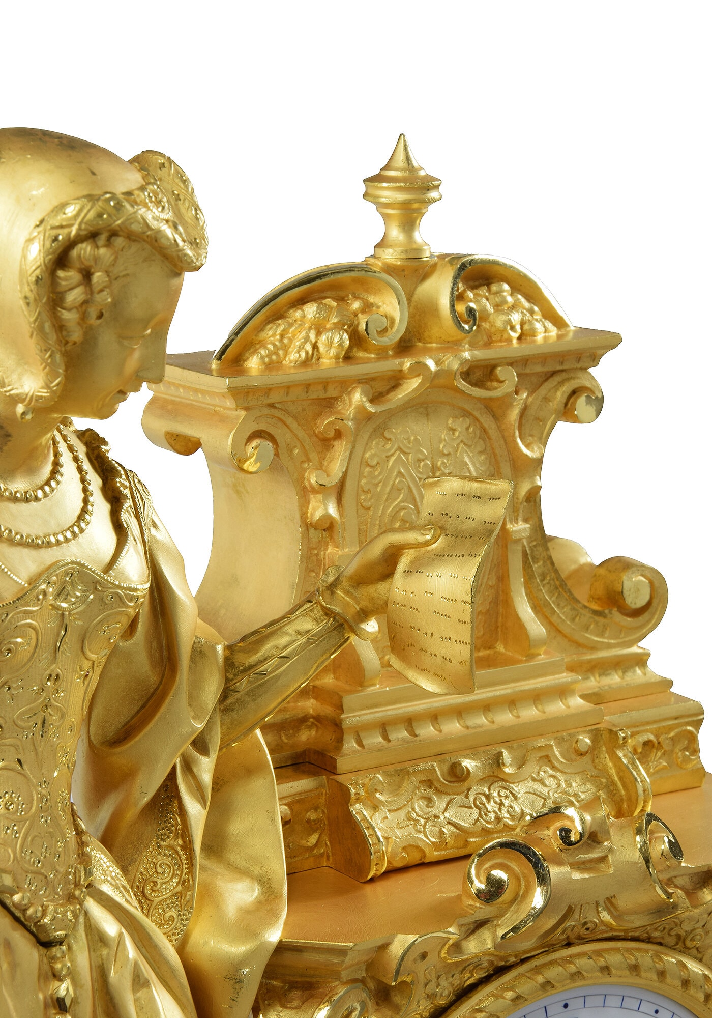 Pendule « Elégante de la Renaissance » bronze doré au mercure – Pendule ...