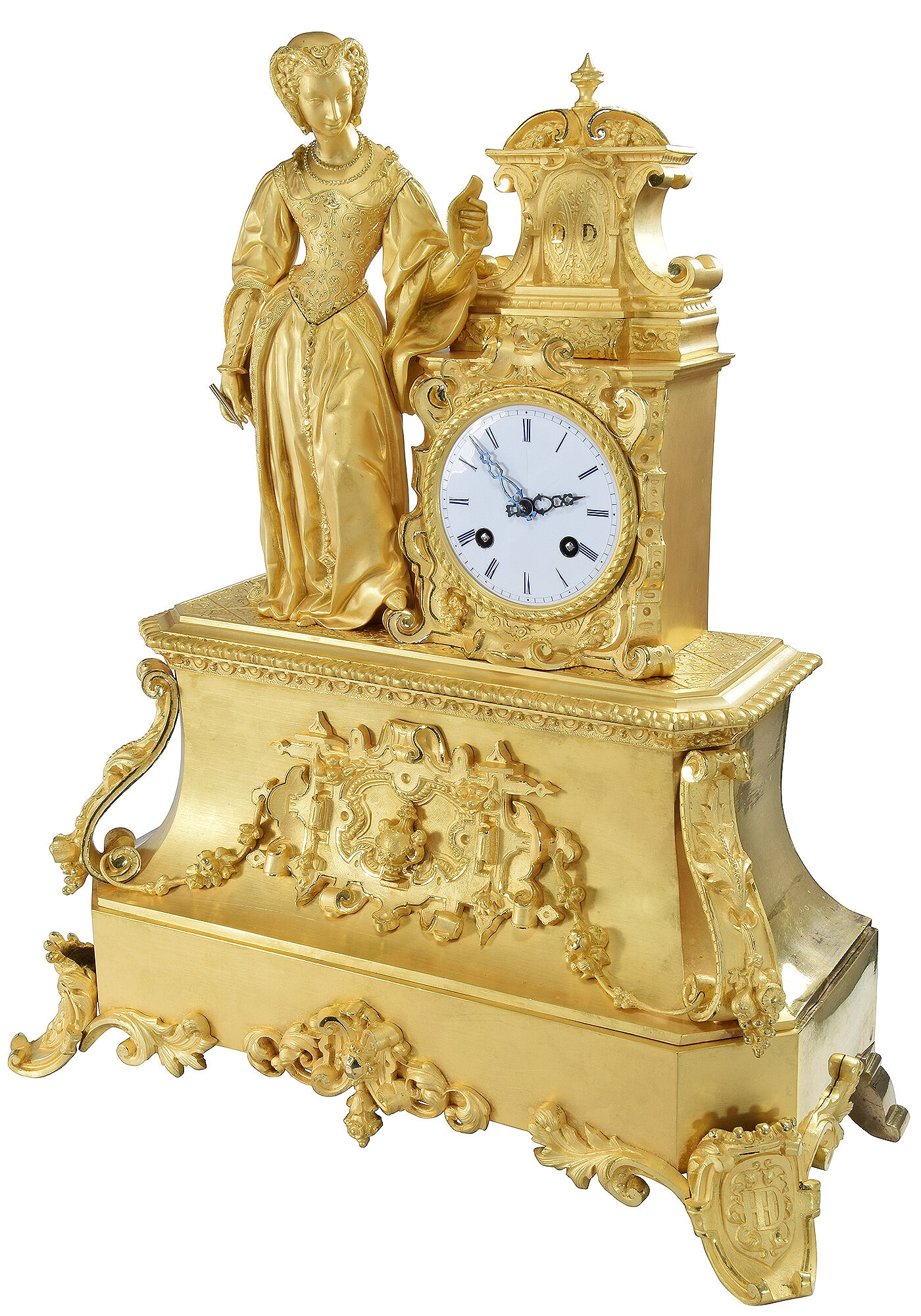 Pendule « Elégante de la Renaissance » bronze doré au mercure – Pendule ...