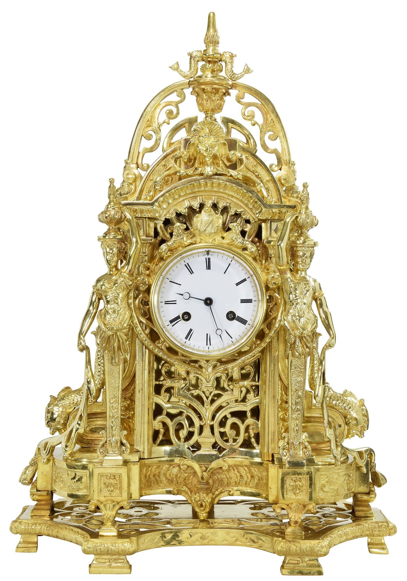 Grande Pendule Renaissance en bronze XIXème FARRET – Pendule ancienne ...
