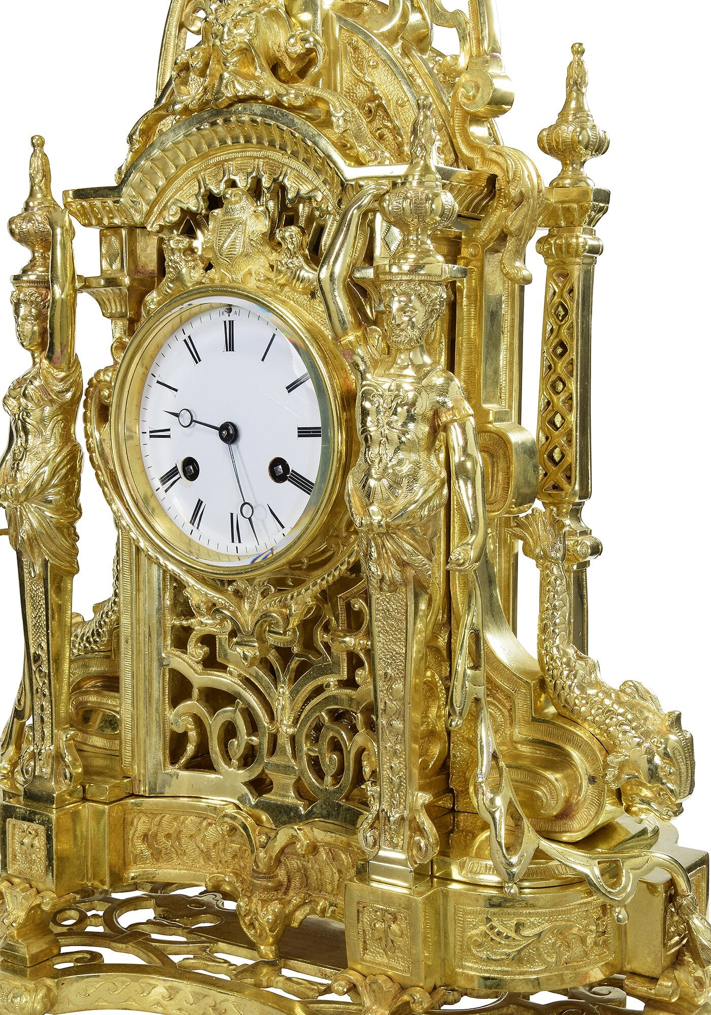 Grande Pendule Renaissance en bronze XIXème FARRET – Pendule ancienne ...