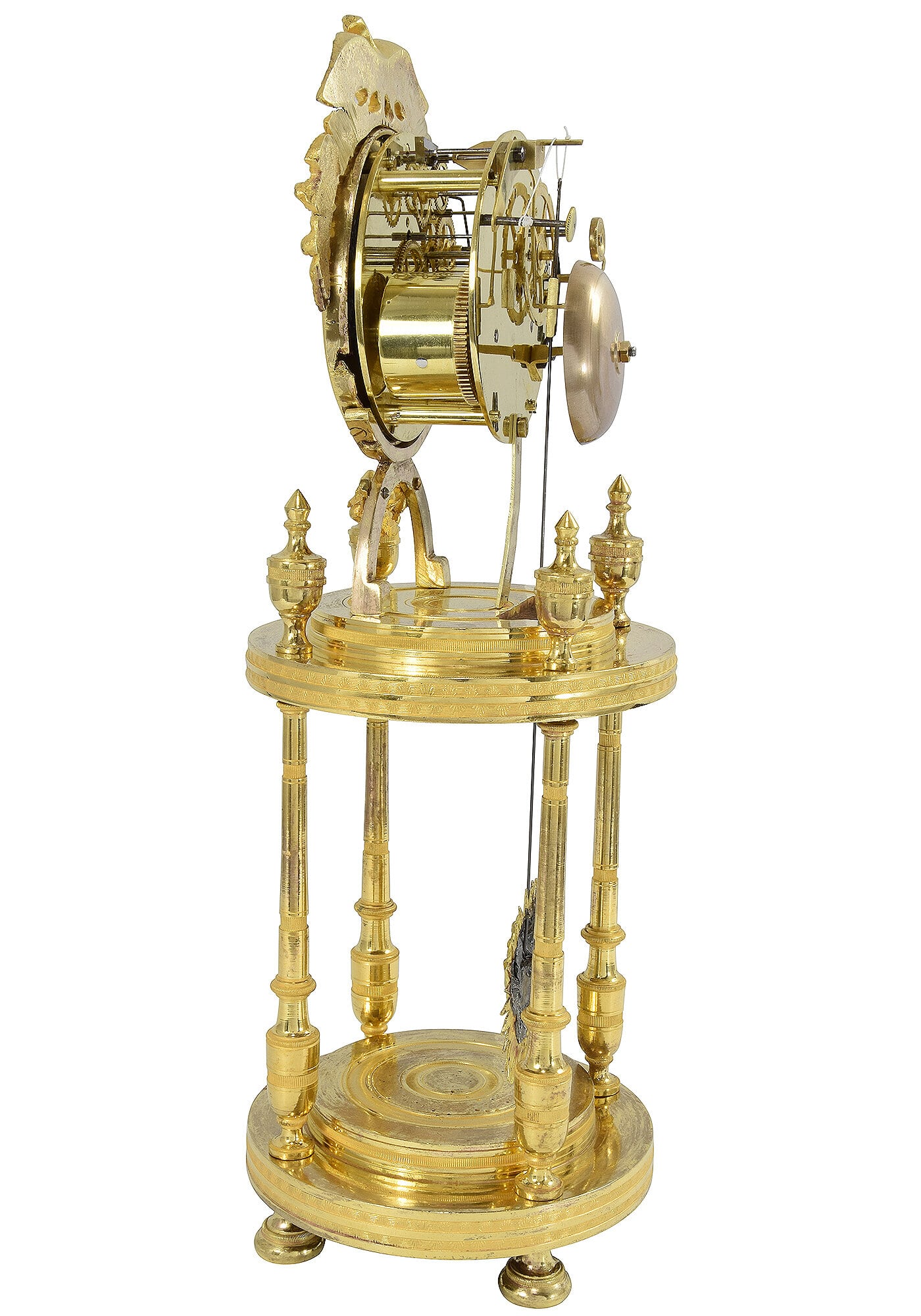 Pendule d’époque Empire bronze doré au mercure – Pendule ancienne et ...