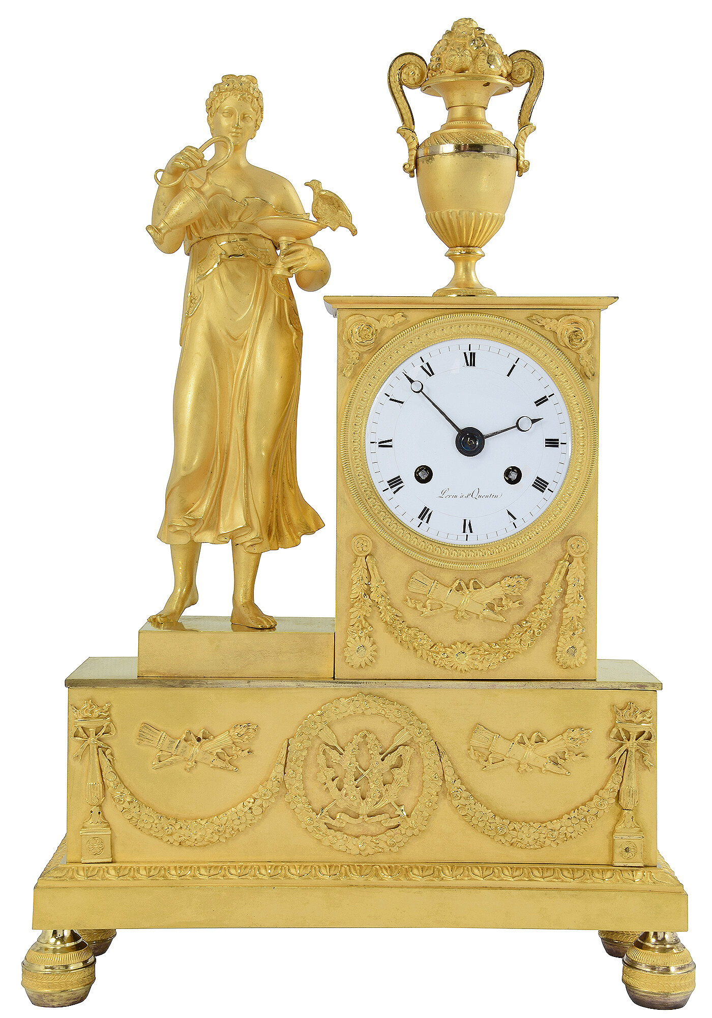 Pendule mythologique d’époque Empire PERIN – Pendule ancienne et objets ...